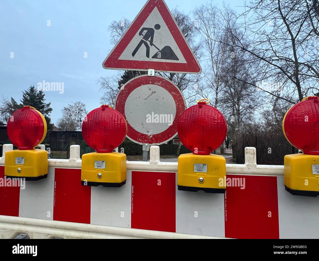 Barke Straßensperrung Baustelle *** Barke road closure construction ...