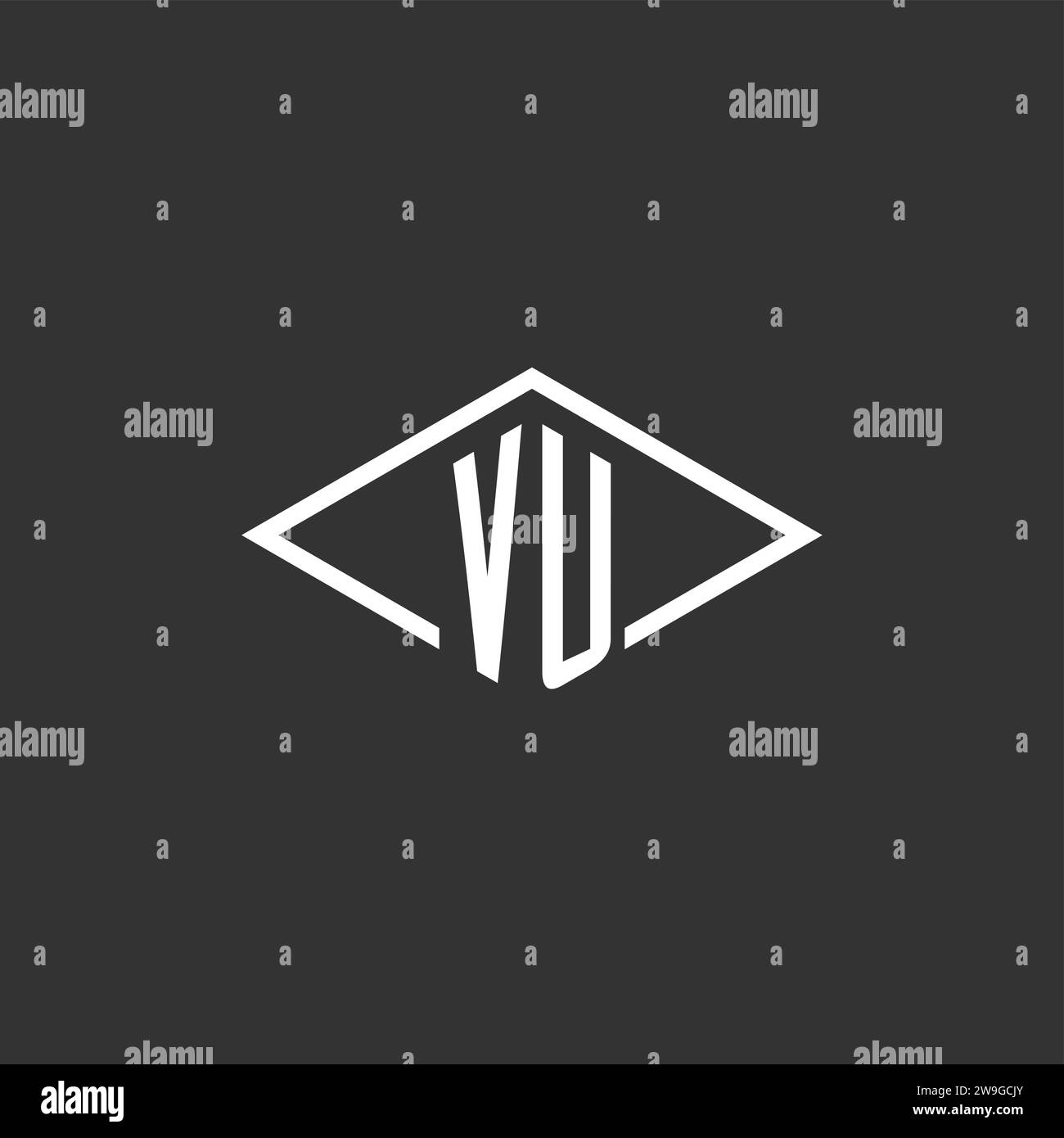 Vu minimal logo design Black and White Stock Photos & Images - Alamy
