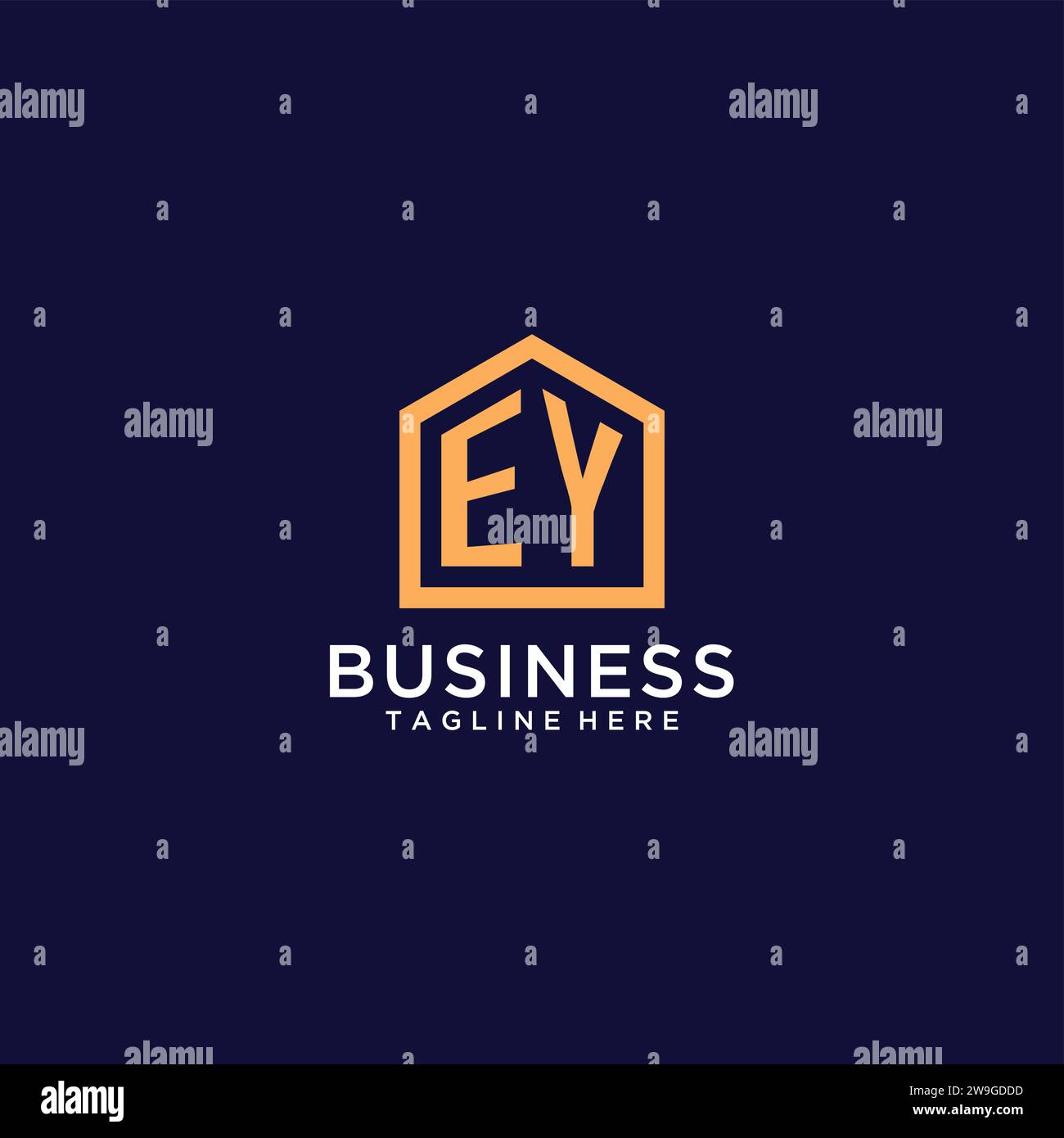 Initial EY logo with abstract home shape, modern minimalist realty logo ...