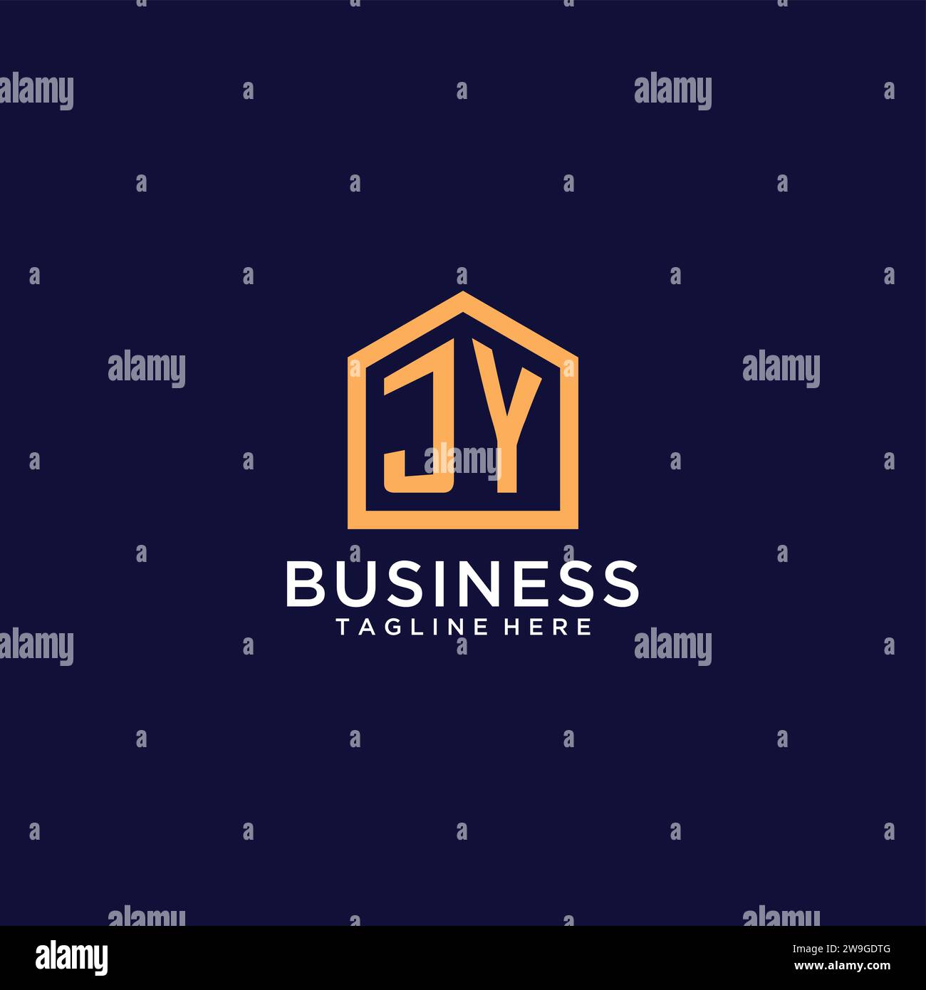 Initial JY logo with abstract home shape, modern minimalist realty logo ...