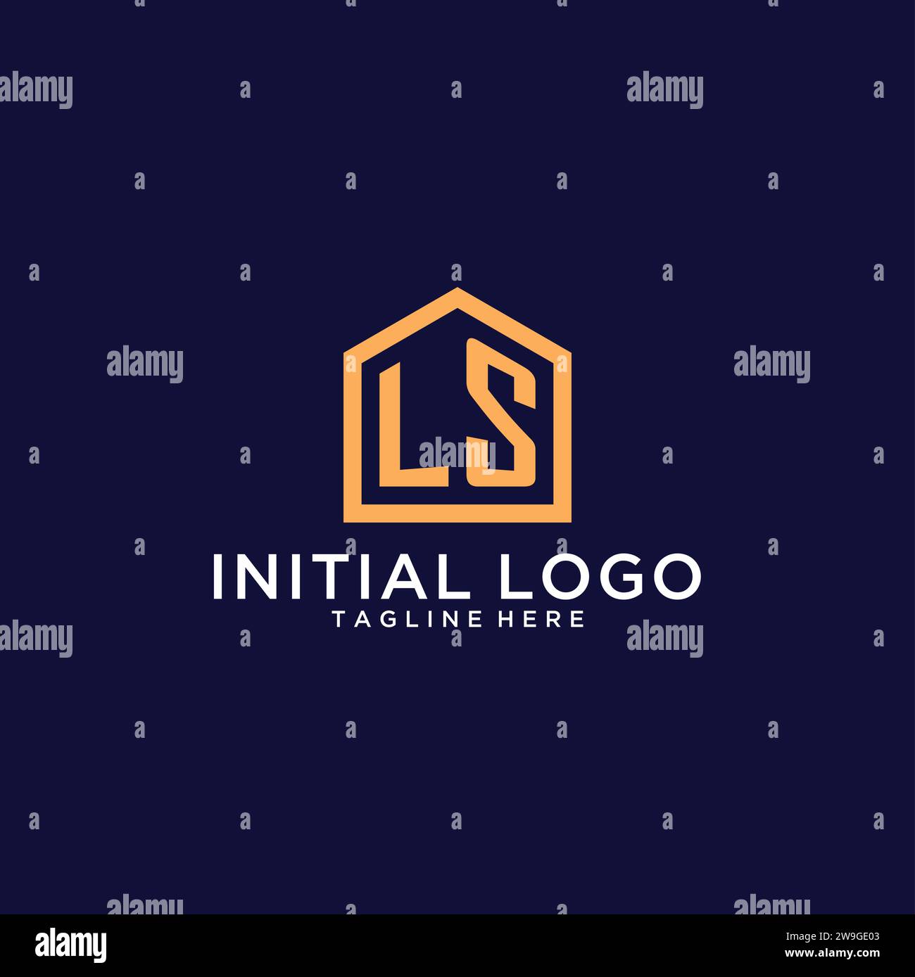 Ls real estate initials logo hi-res stock photography and images - Alamy