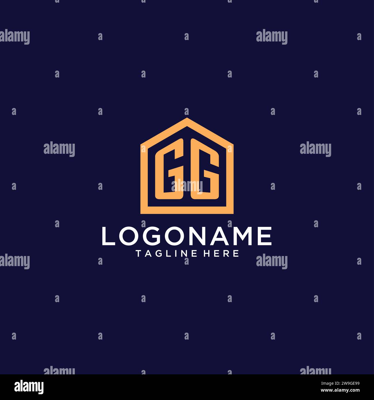 Initial GG logo with abstract home shape, modern minimalist realty logo ... Initial GG logo with abstract home shape, modern minimalist realty logo ...