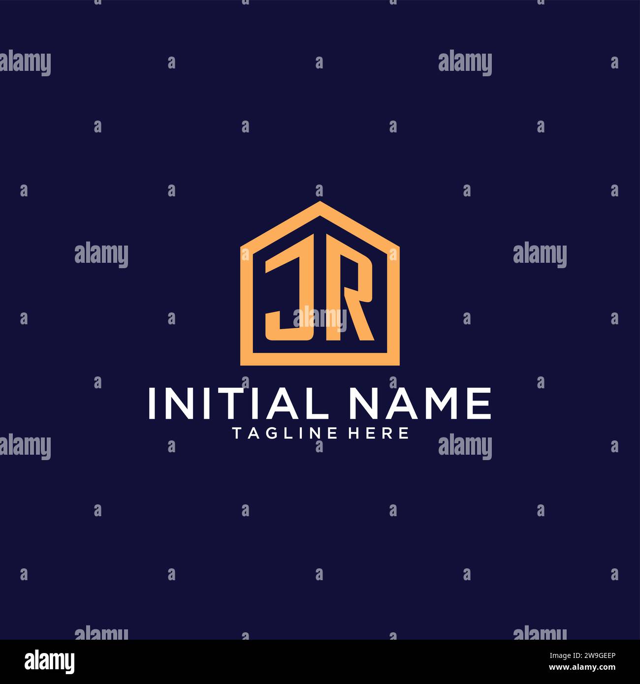 Jr real estate initials logo hi-res stock photography and images - Alamy