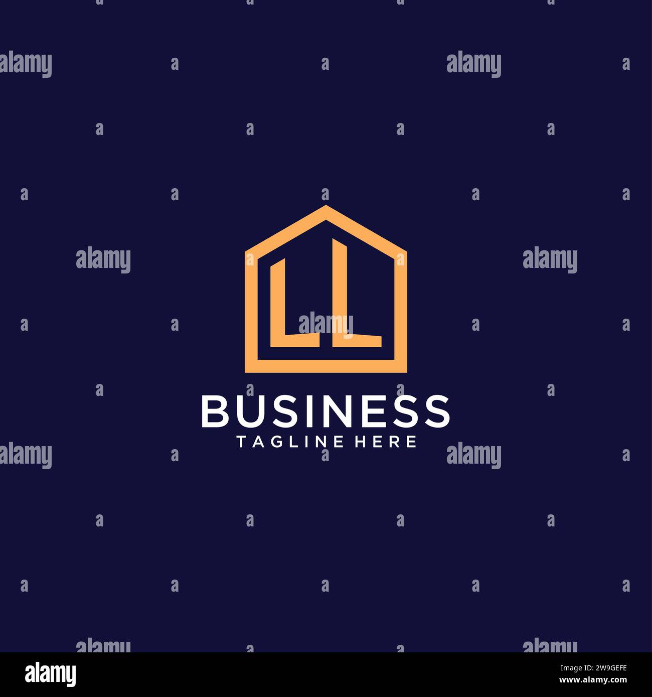 Initial LL logo with abstract home shape, modern minimalist realty logo ...