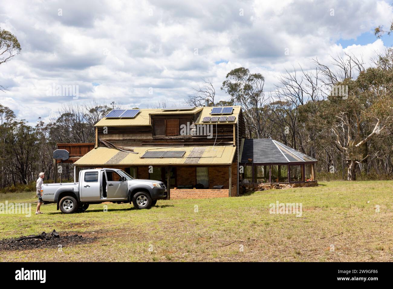 Rural property home in central west New South Wales, Australia, man ...