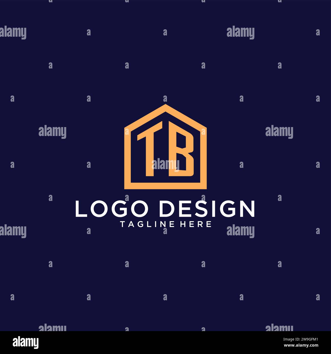 Initial TB logo with abstract home shape, modern minimalist realty logo ...