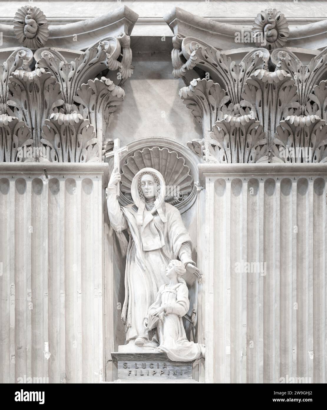 Statue in memory of Saint Lucia Filippini; St Peter's basilica, Vatican ...