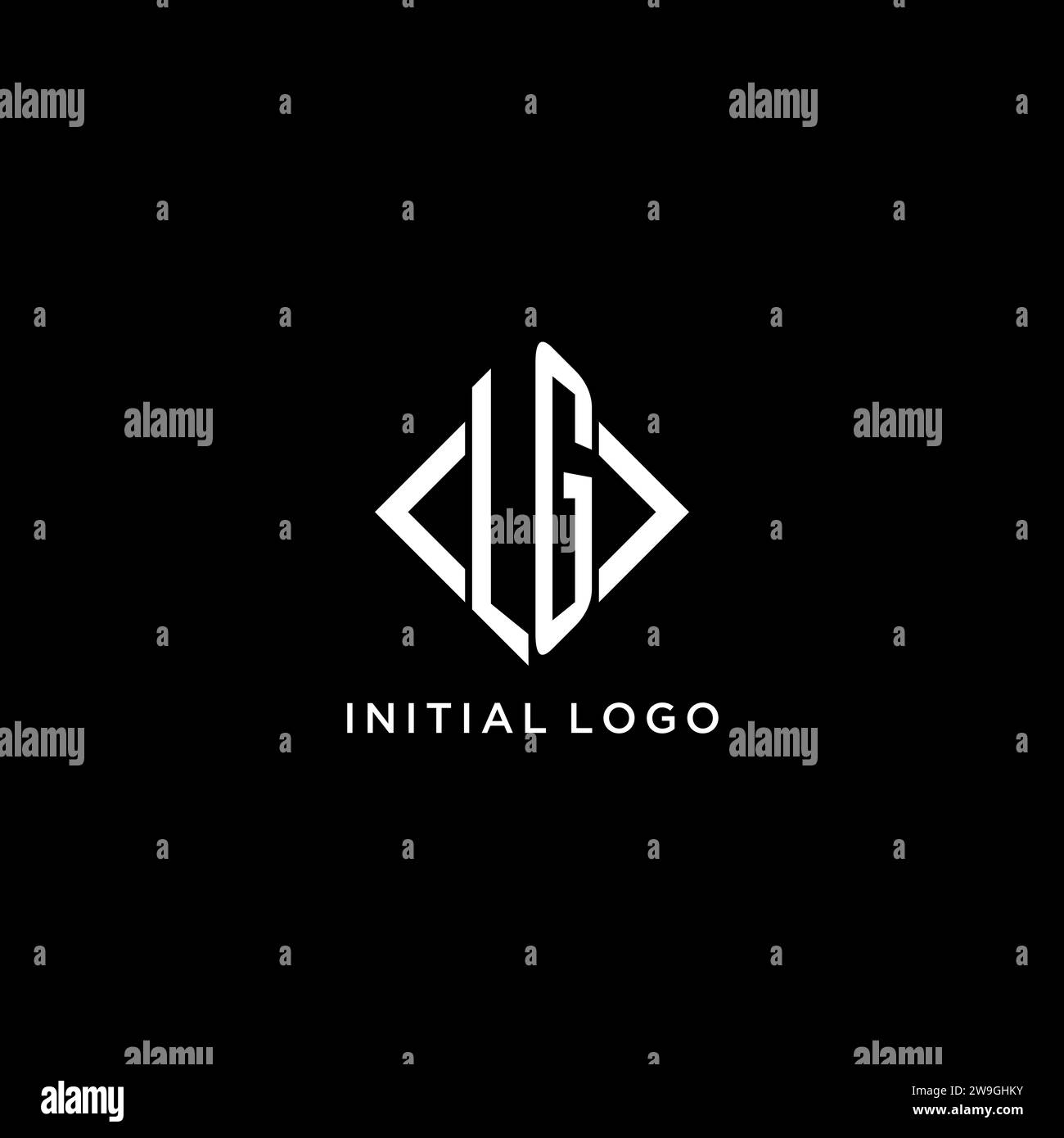 LG initial monogram with rhombus shape logo design ideas Stock Vector Image & Art - Alamy