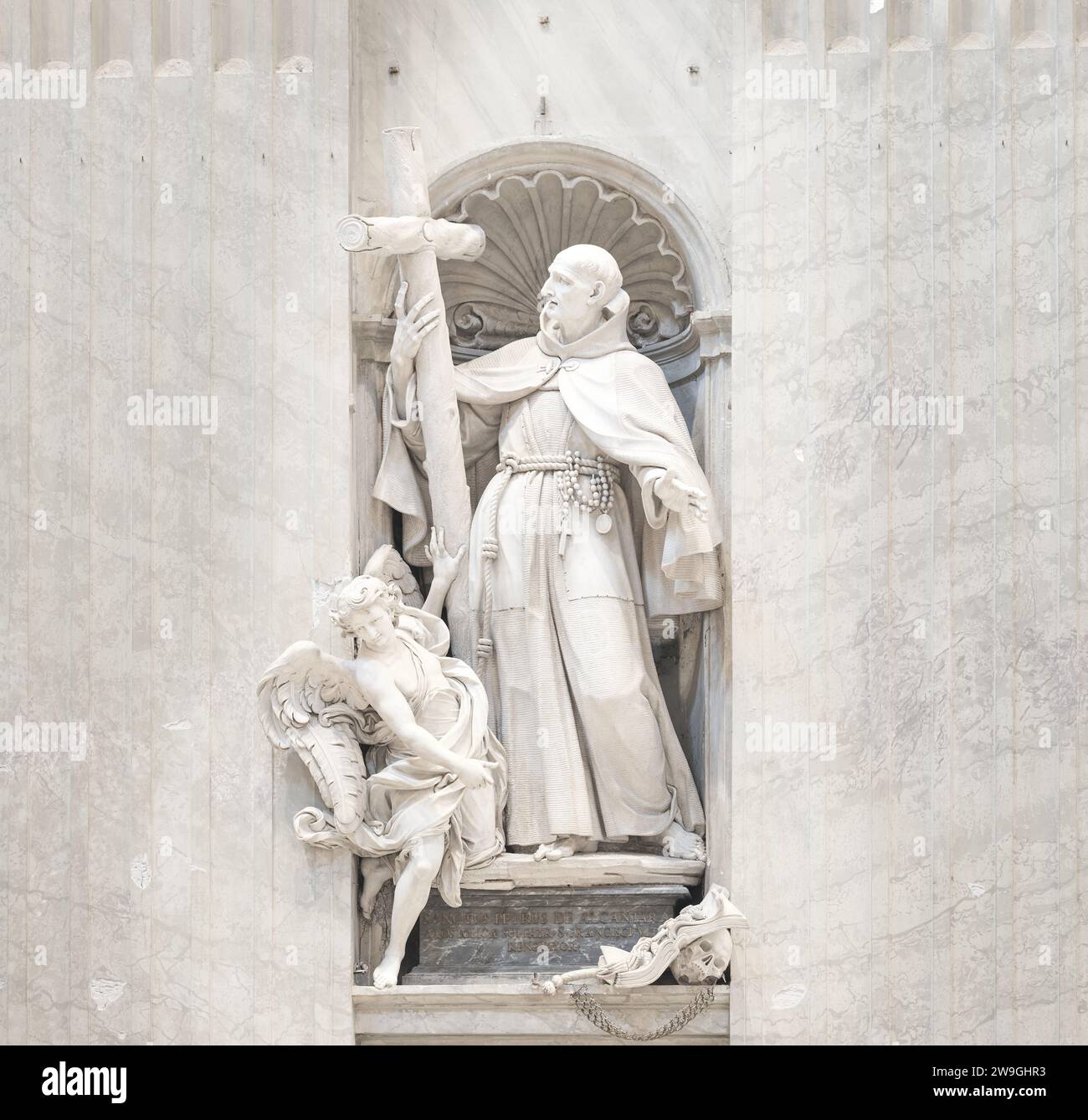 Statue in memory of St Peter of Alcantara; St Peter's basilica, Vatican ...