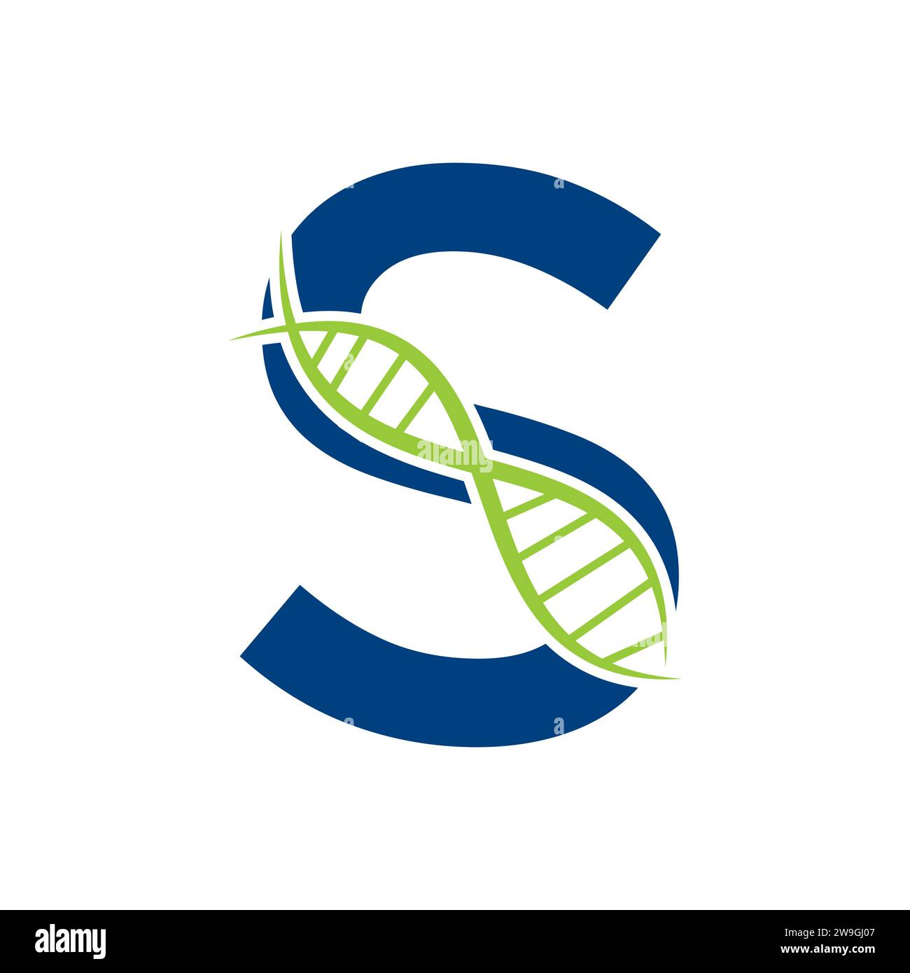 DNA Logo On Letter S Vector Template For Healthcare Sign Stock Vector ...