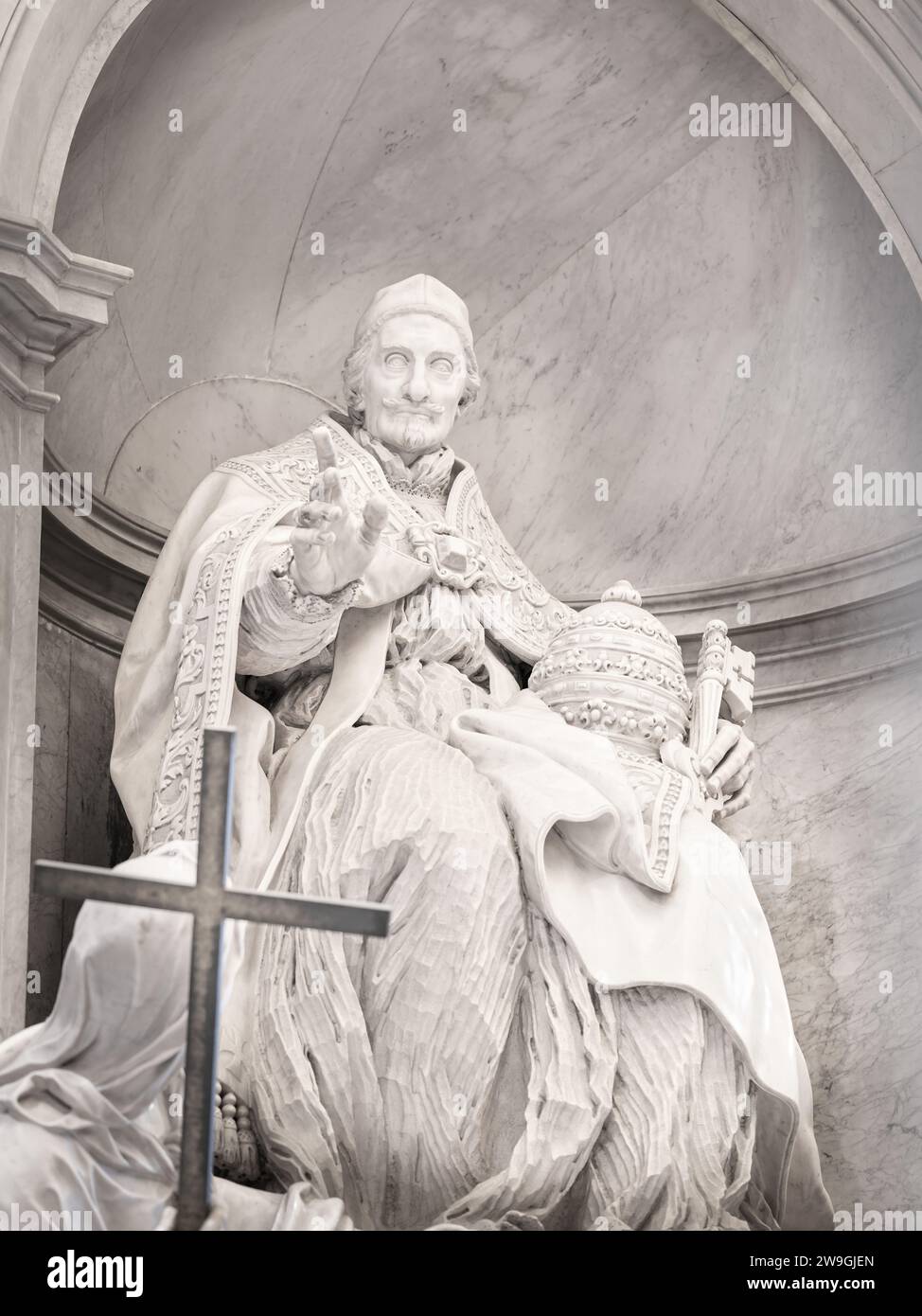 Statue, of Pope Innocent XI, in St Peter's basilica, Vatican, Rome ...