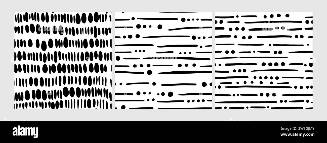 Small Dash Patterns Set Seamless Minimal Dash Pattern Small Elements