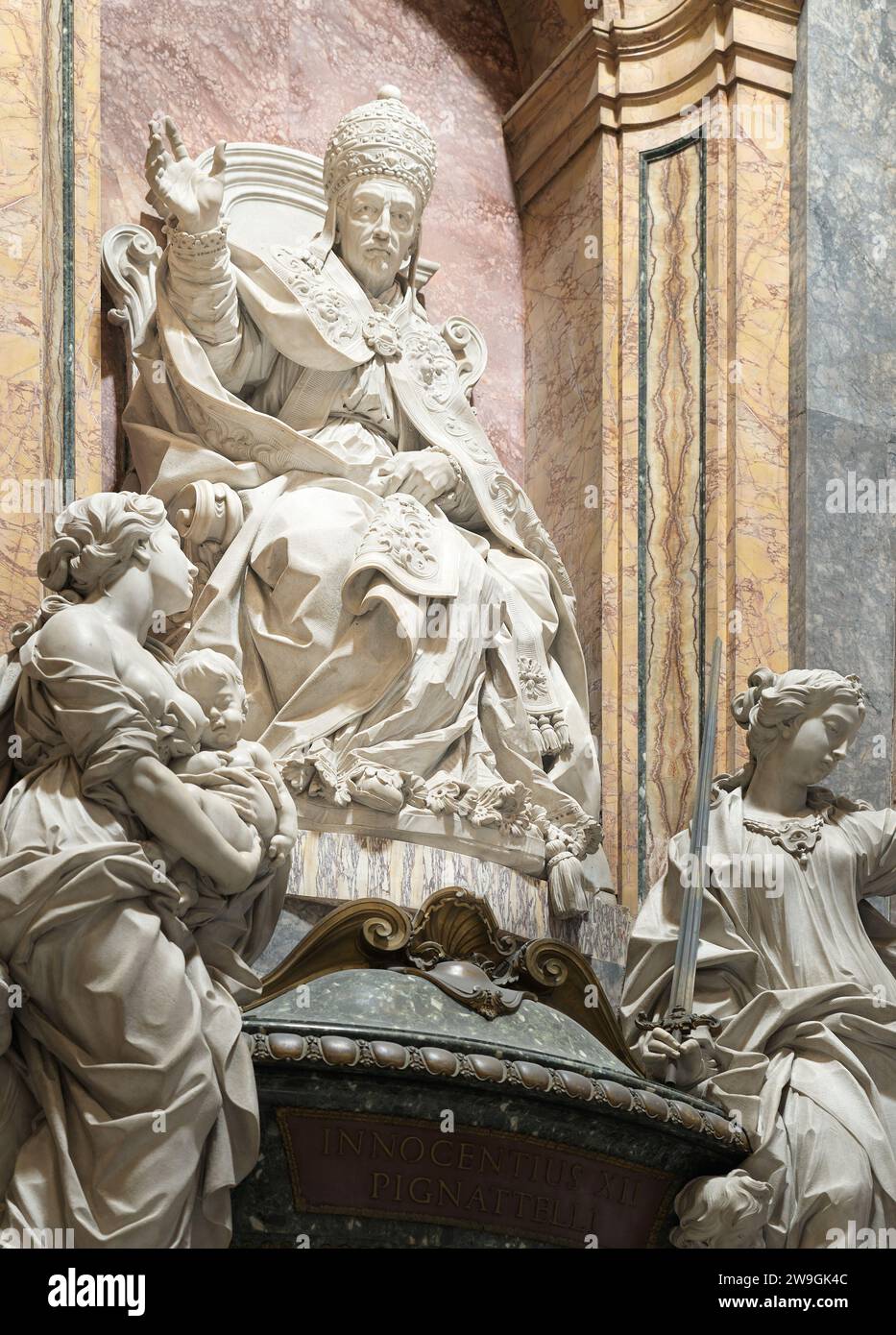 Statue in memory of Pope Innocent XII; St Peter's basilica, Vatican ...