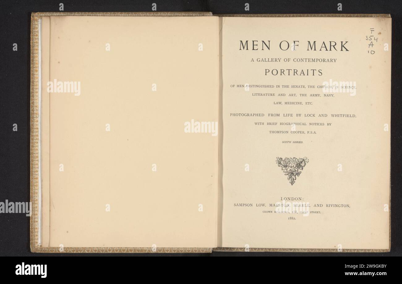 Men of mark, Thompson Cooper, 1882 book London paper. linen (material ...