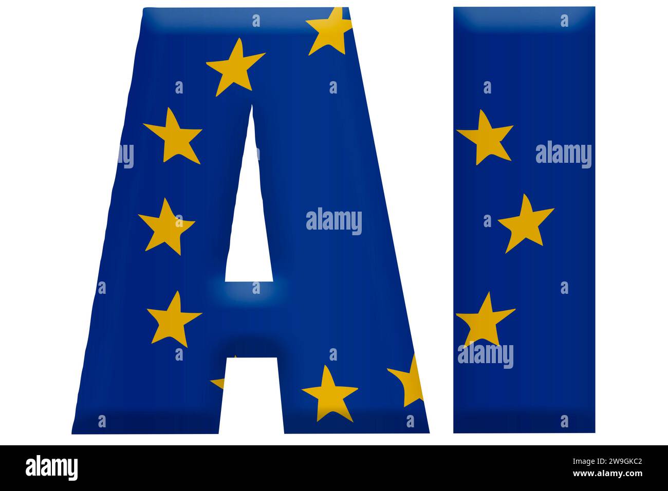 Digital composite. AI Artificial intelligence with an overlay of the ...