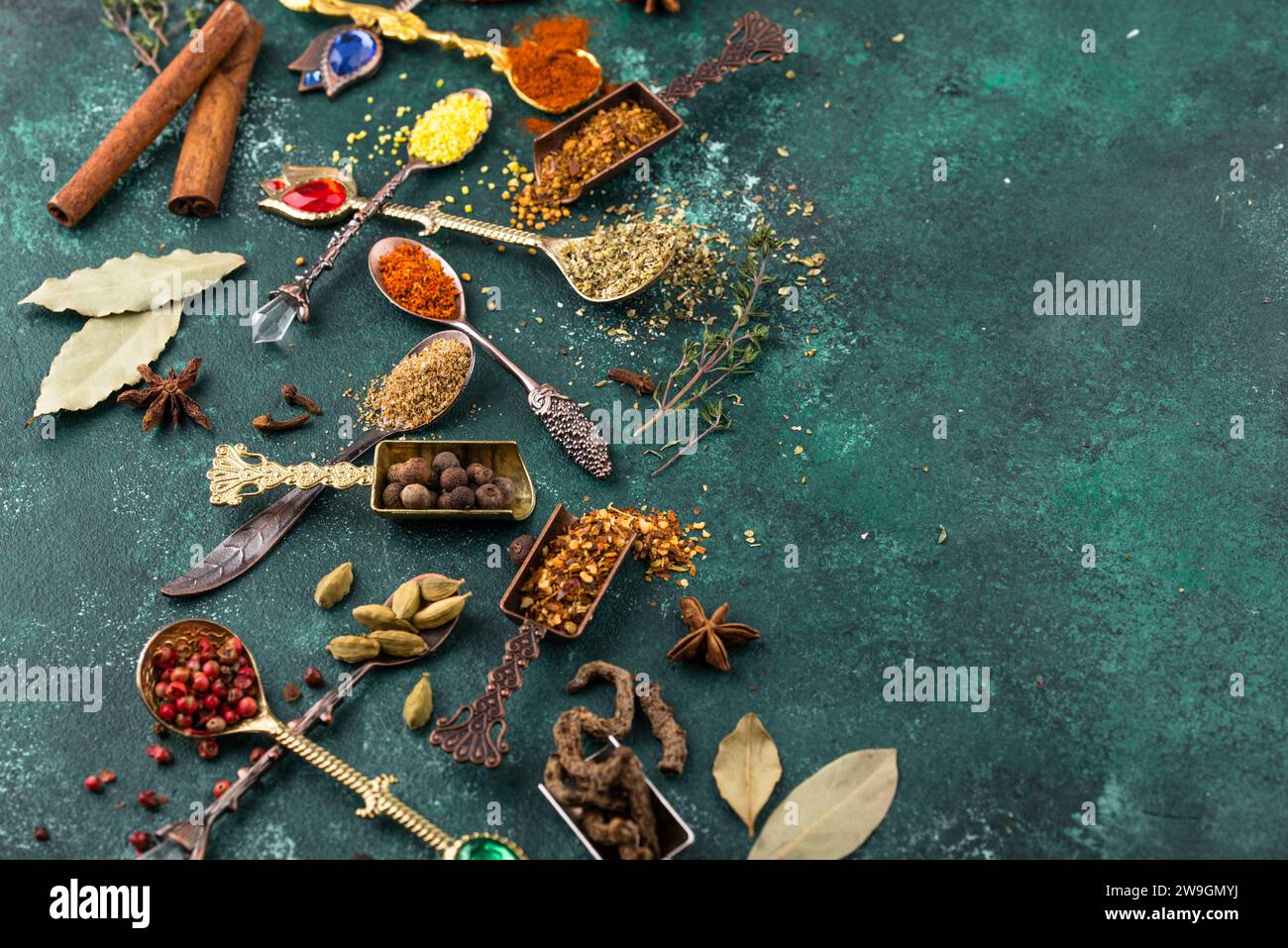 Assortment of different Indian spices and herbs Stock Photo - Alamy