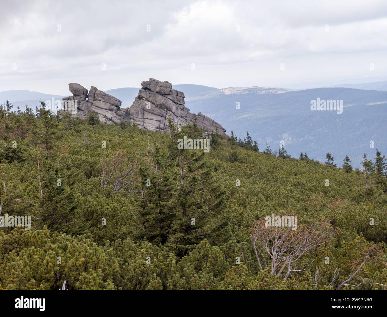 On the trail in Giant Mountains (Karkonosze), Polish - Czech Republic ...