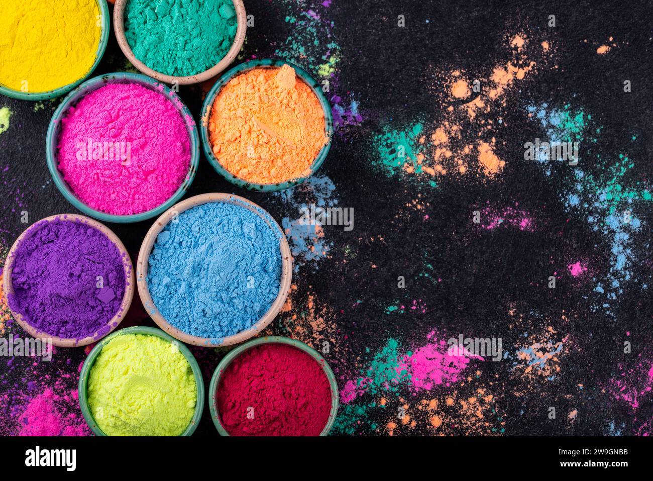 Gulal colors for Indian Holi festival Stock Photo - Alamy