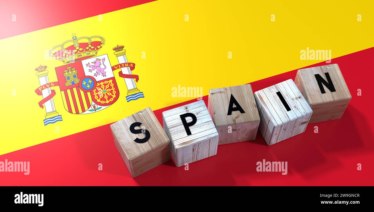 Spain flag text font hi-res stock photography and images - Alamy
