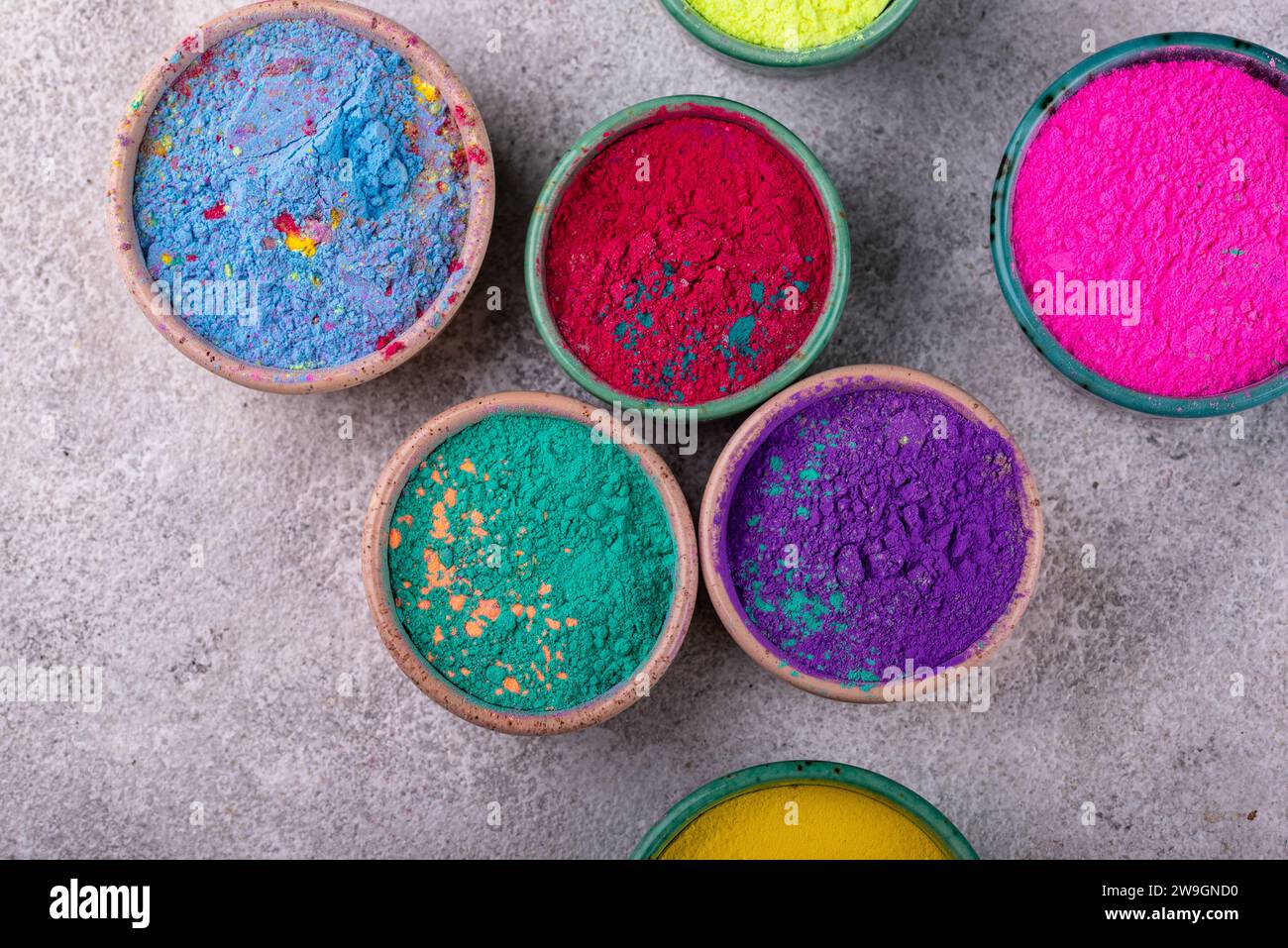 Gulal colors for Indian Holi festival Stock Photo - Alamy