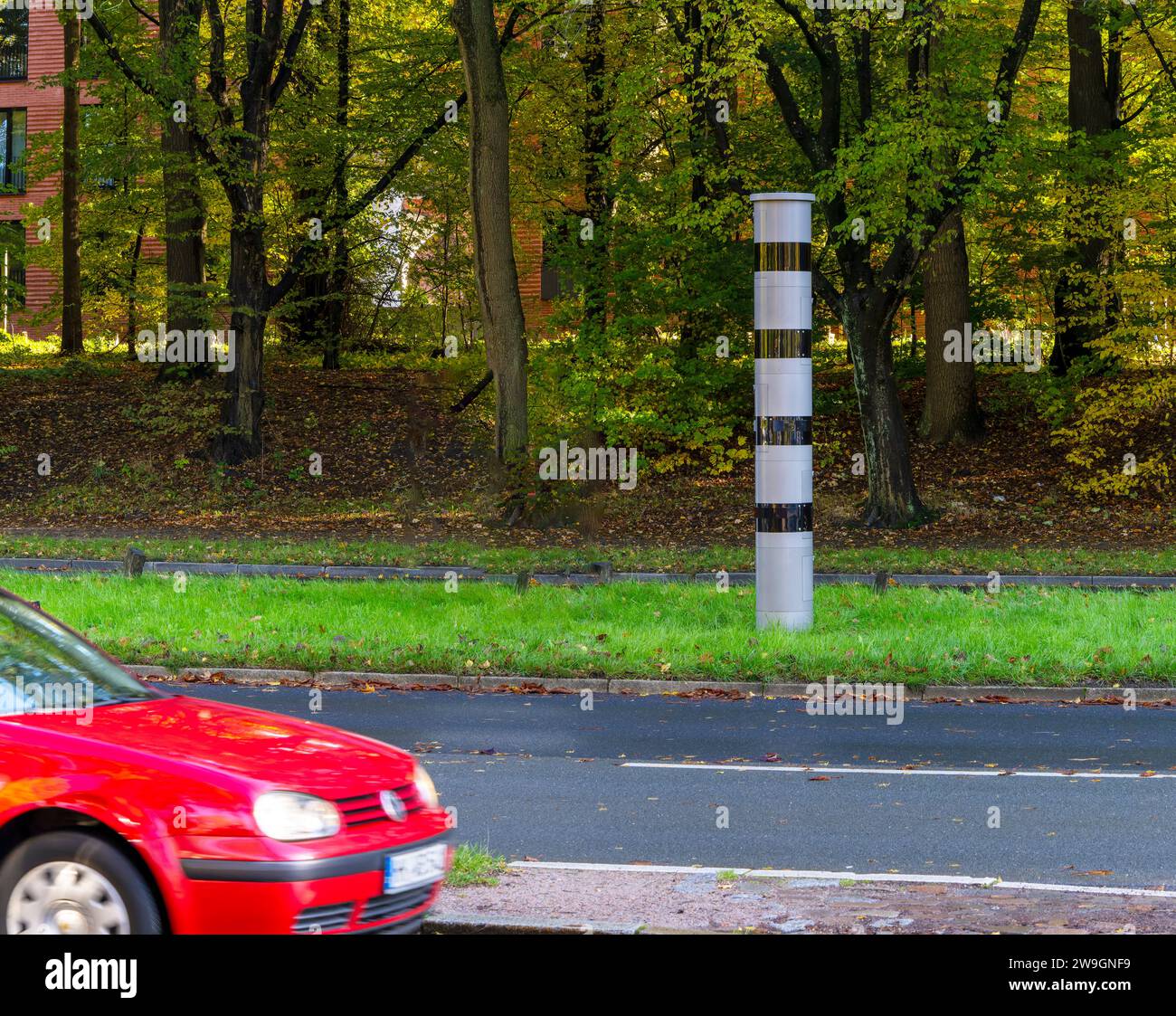 Driving Cars Next To A Lightning Column, Blur, Hamburg, Germany, Europe ...