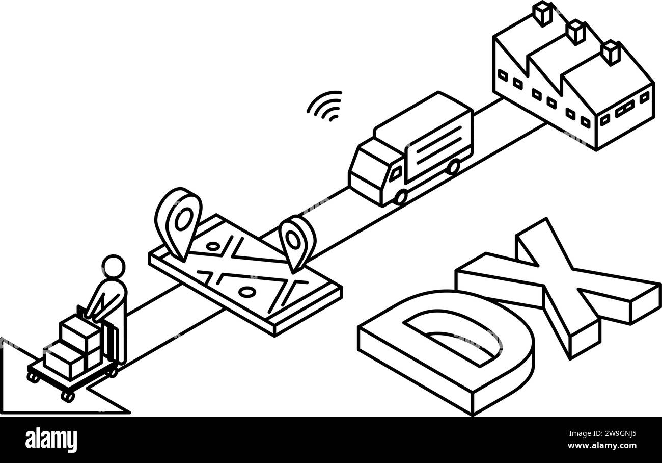 Image simple isometric illustration of logistics and distribution ...