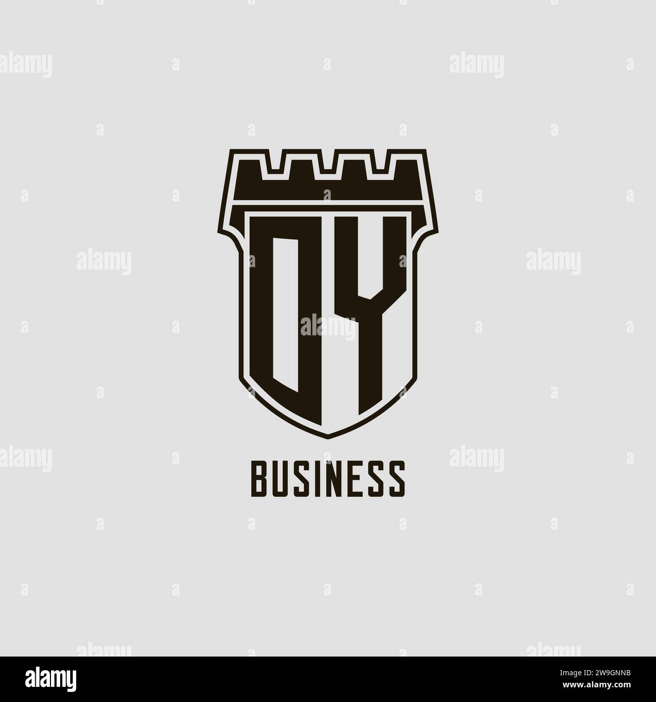 Monogram OY with shield fortress logo design style vector graphic Stock Vector Image & Art - Alamy
