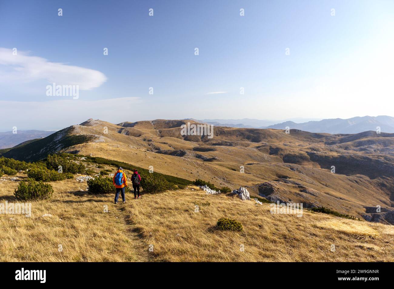 The beauty of untouched wilderness showcased in a panoramic mountain spectacle Stock Photo - Alamy
