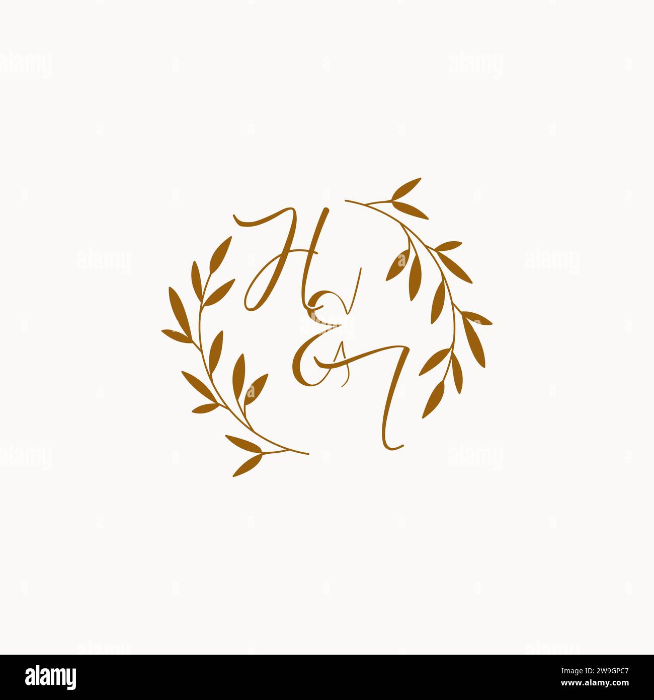 HI initial wedding monogram logo design Stock Vector Image & Art - Alamy