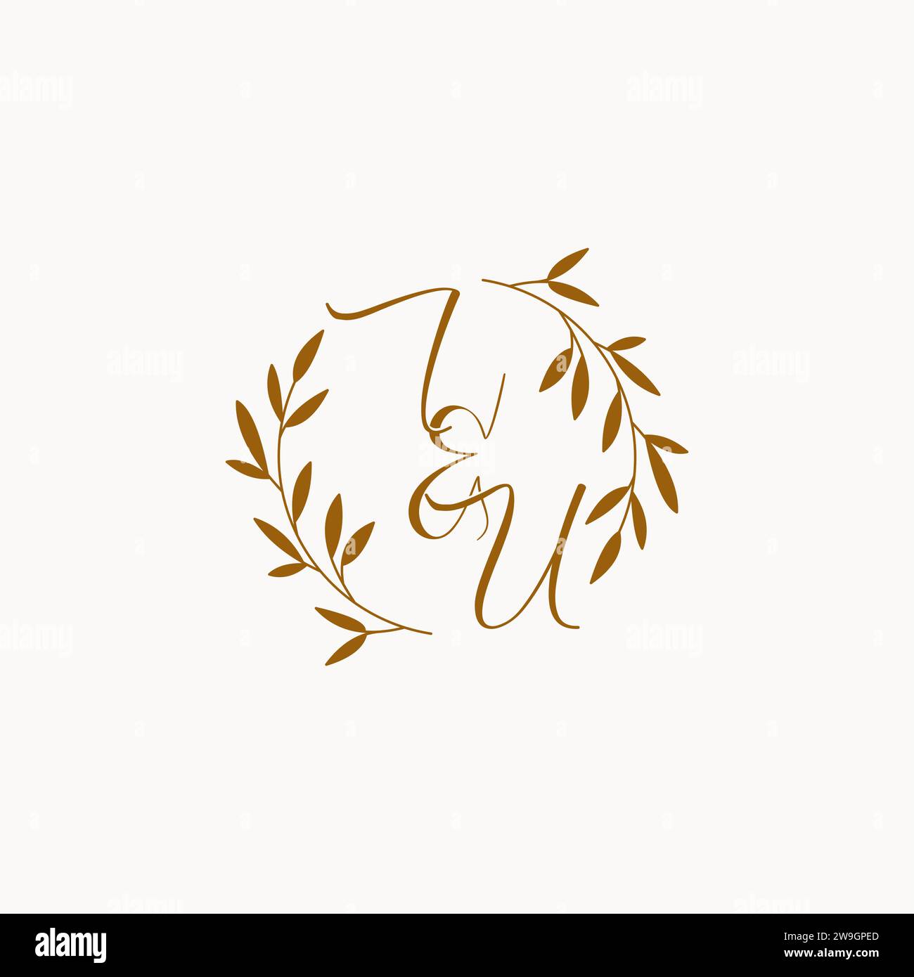 IU initial wedding monogram logo design Stock Vector Image & Art - Alamy