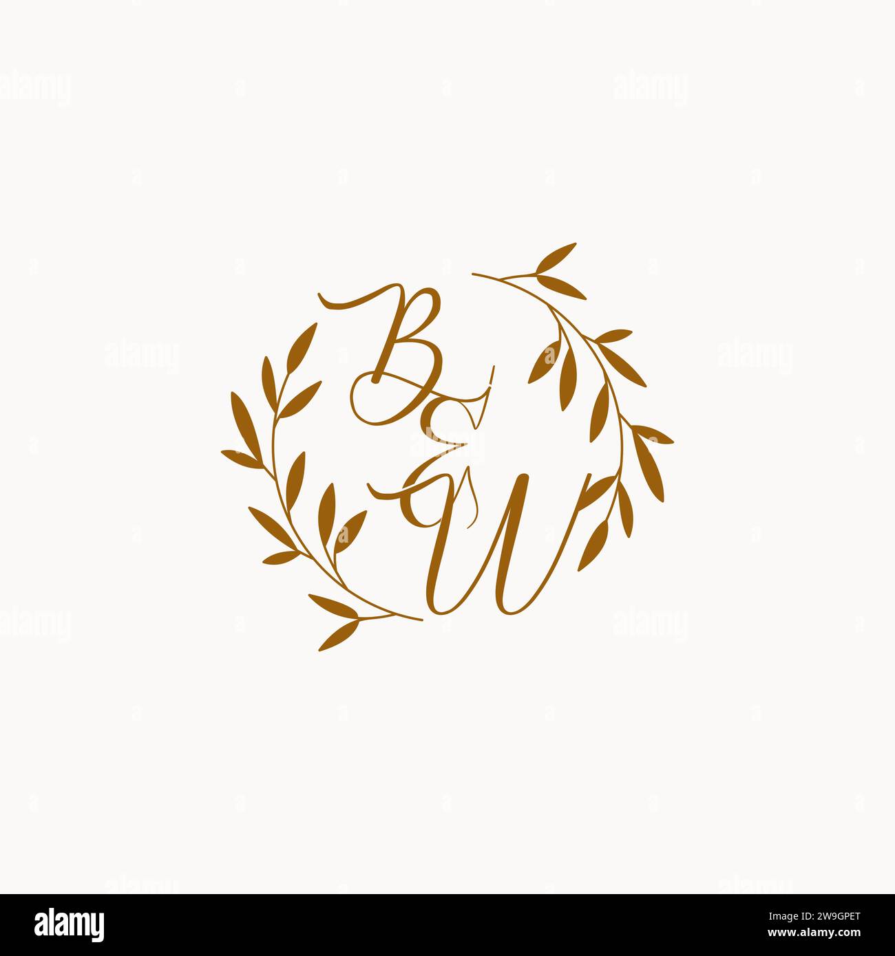 Bw initials logo Stock Vector Images - Alamy