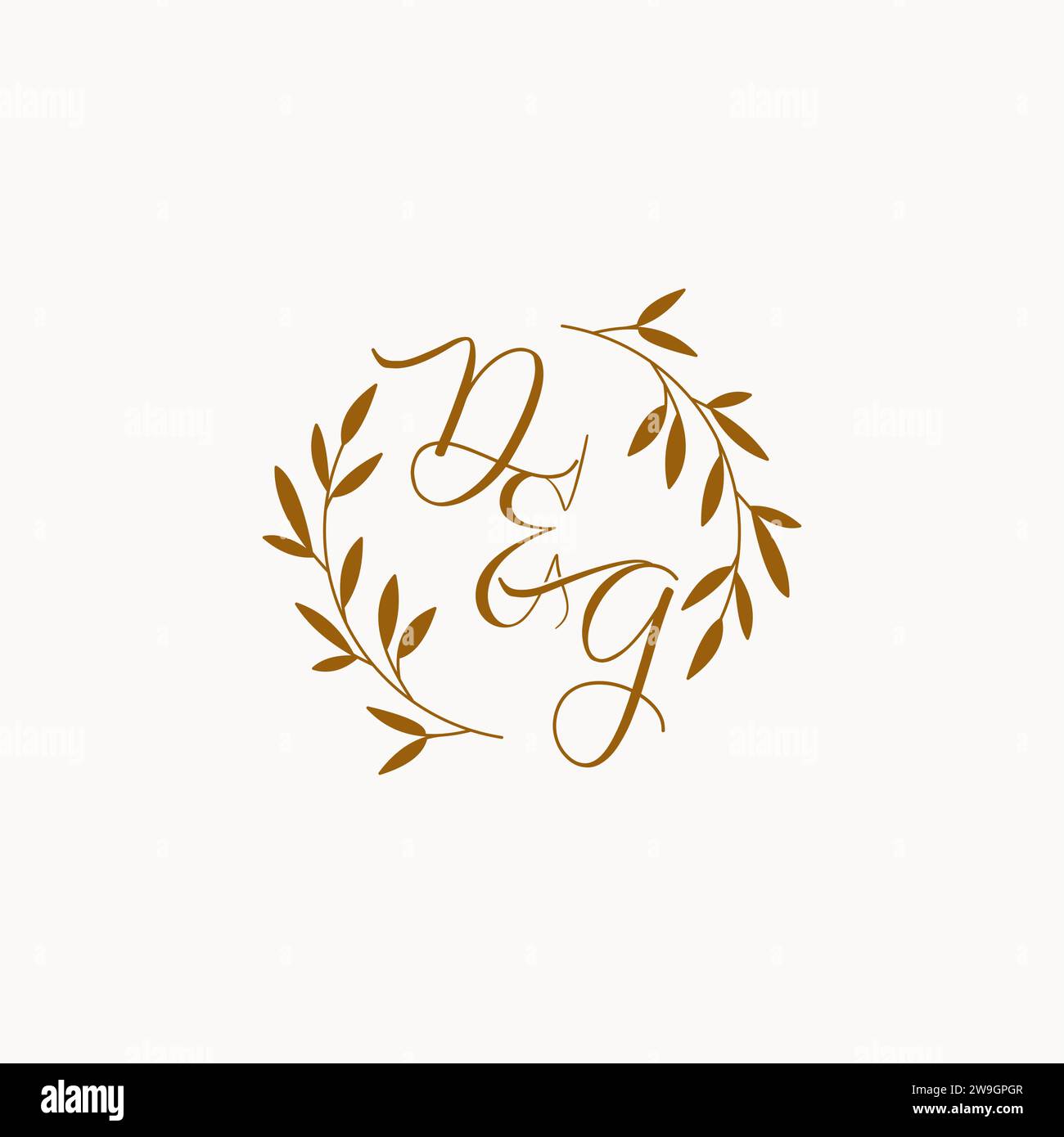DG initial wedding monogram logo design Stock Vector Image & Art - Alamy