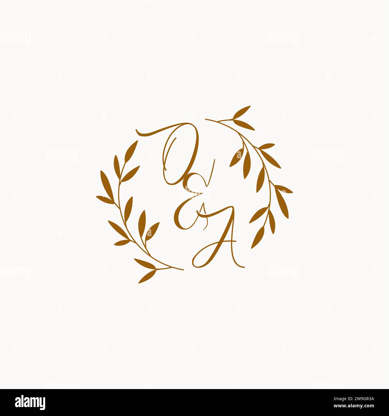 OA initial wedding monogram logo design Stock Vector Image & Art - Alamy