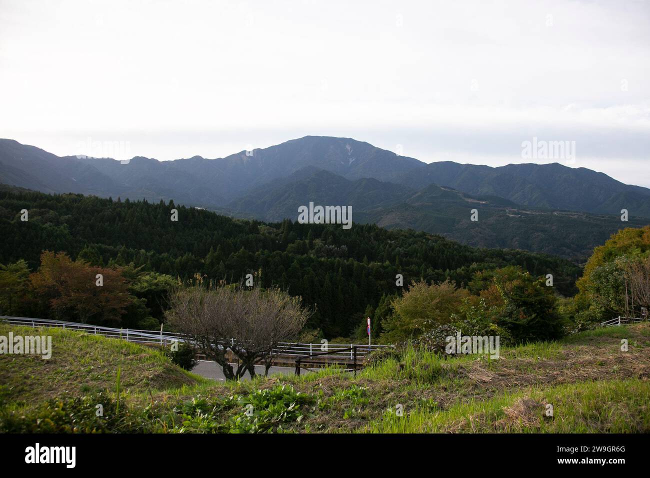 Streets and traditional Japanese houses at Magome Juku town along the ...