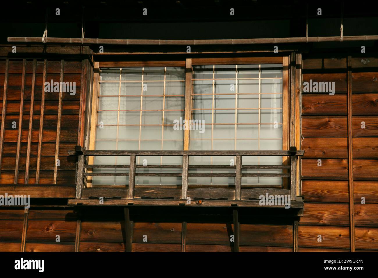 Japanese traditional wood window in Magome Juku town in Japan Stock ...
