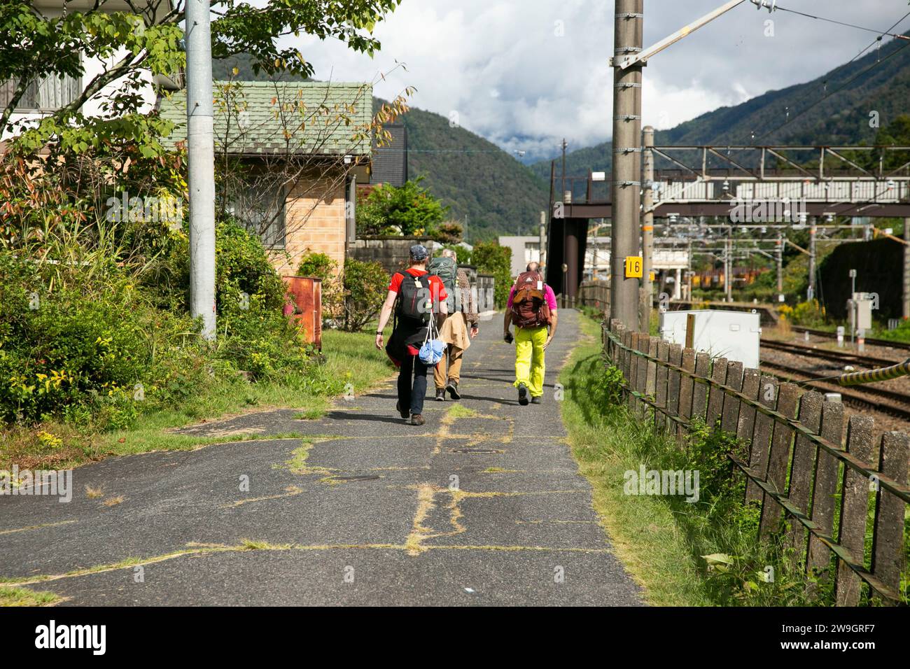 Nagiso, Japan; 1st October 2023: Beautiful town next to Tsumago post ...