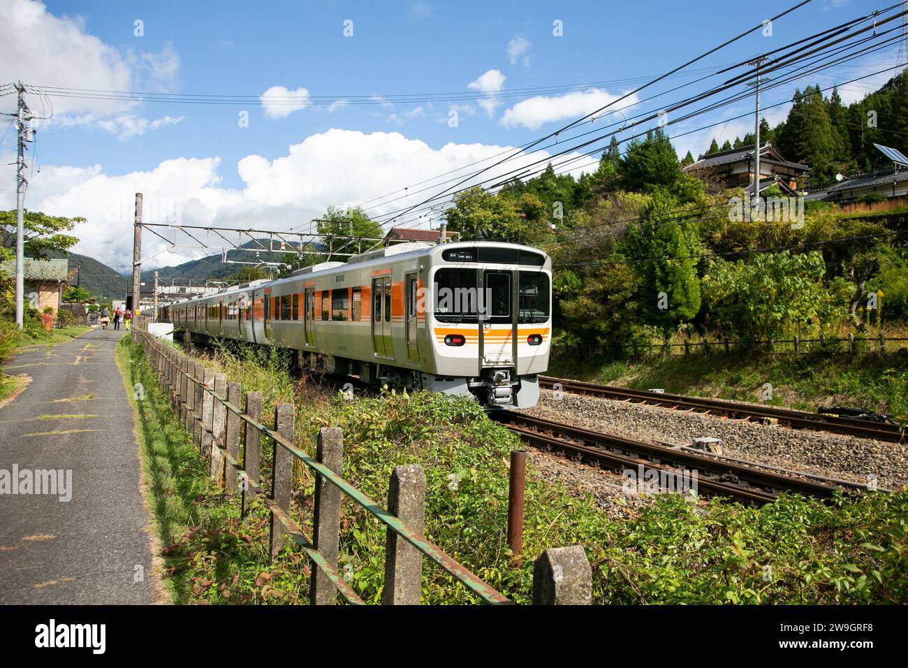 Nagiso, Japan; 1st October 2023: Beautiful town next to Tsumago post ...