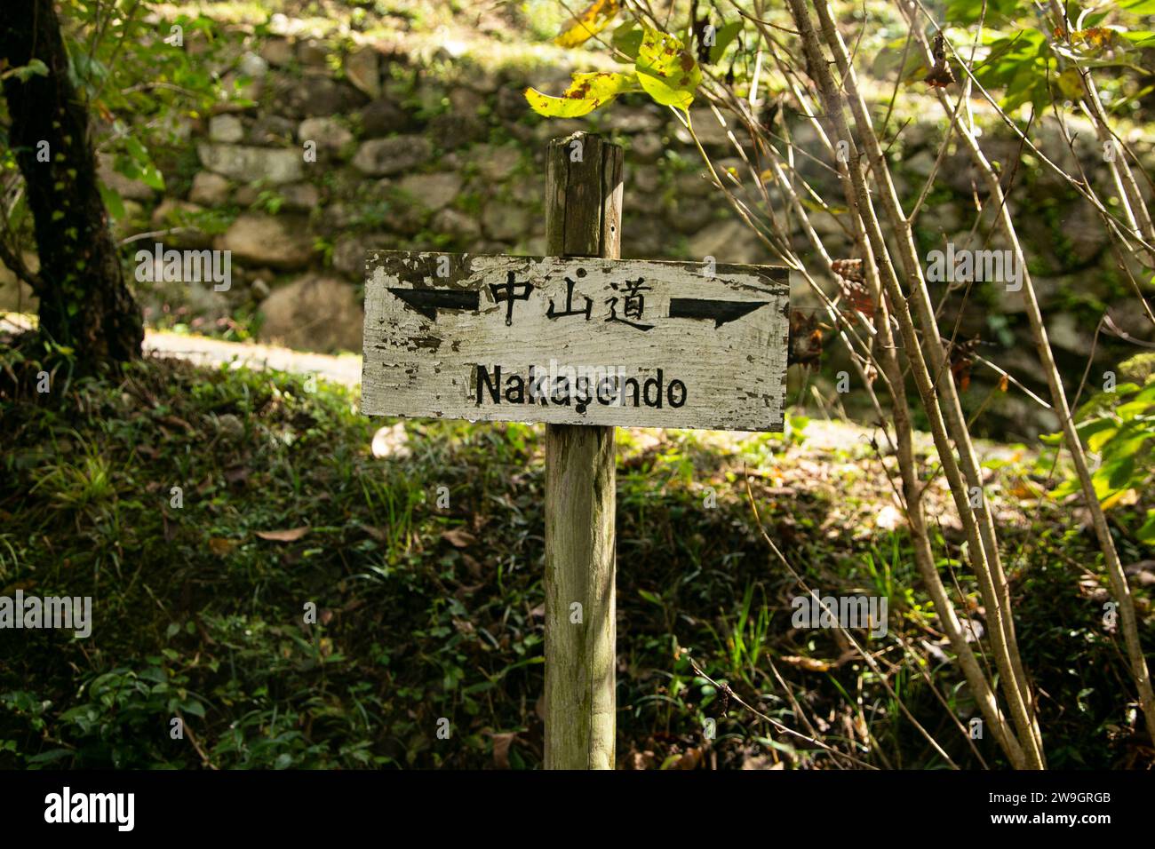 Magome, Japan; 1st October 2023: Walking the hiking road following the ...