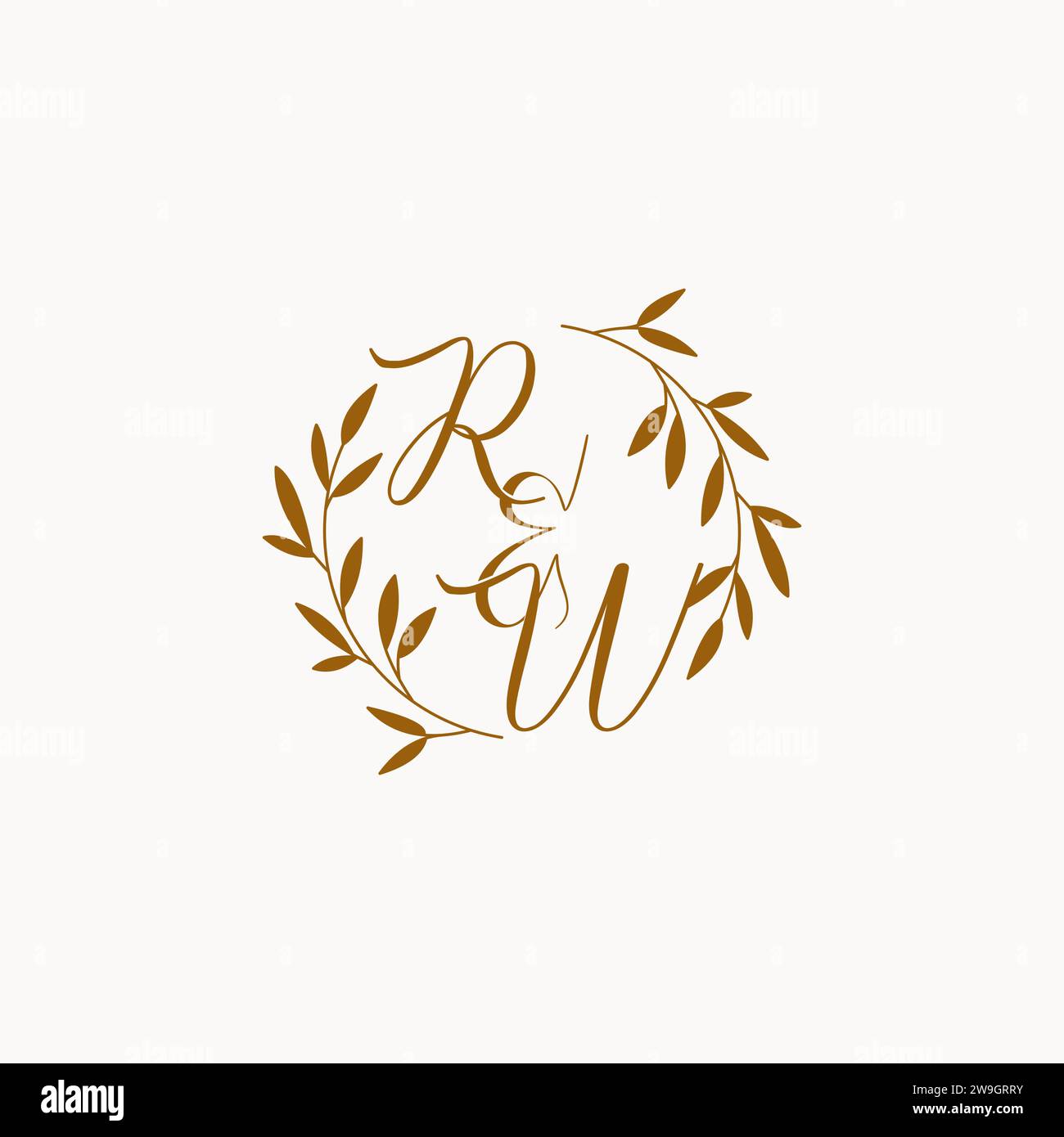 RW initial wedding monogram logo design Stock Vector Image & Art - Alamy