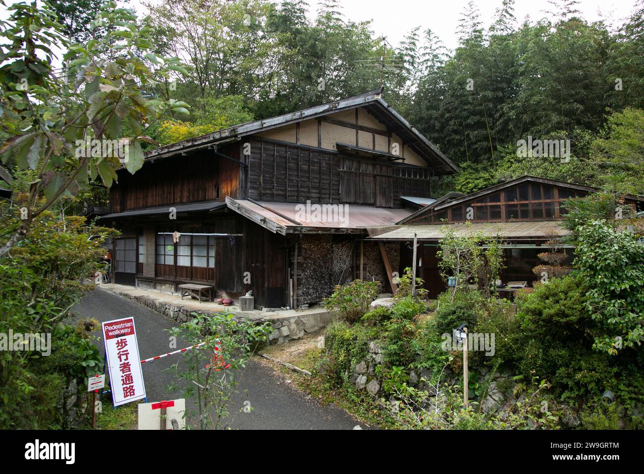 Magome, Japan; 1st October 2023: Walking the hiking road following the ...