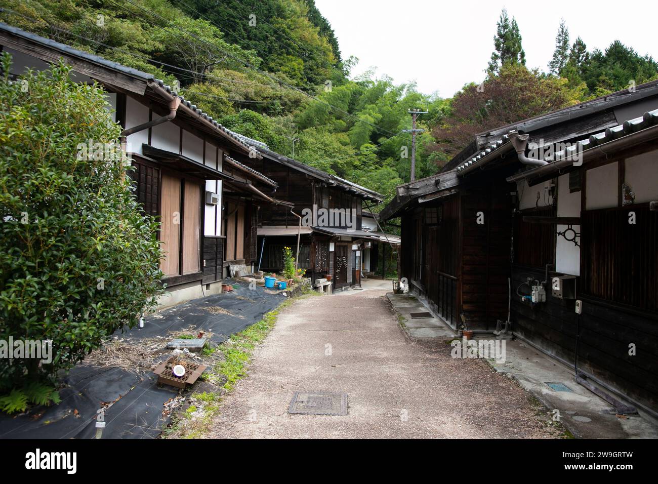 Magome, Japan; 1st October 2023: Walking the hiking road following the ...
