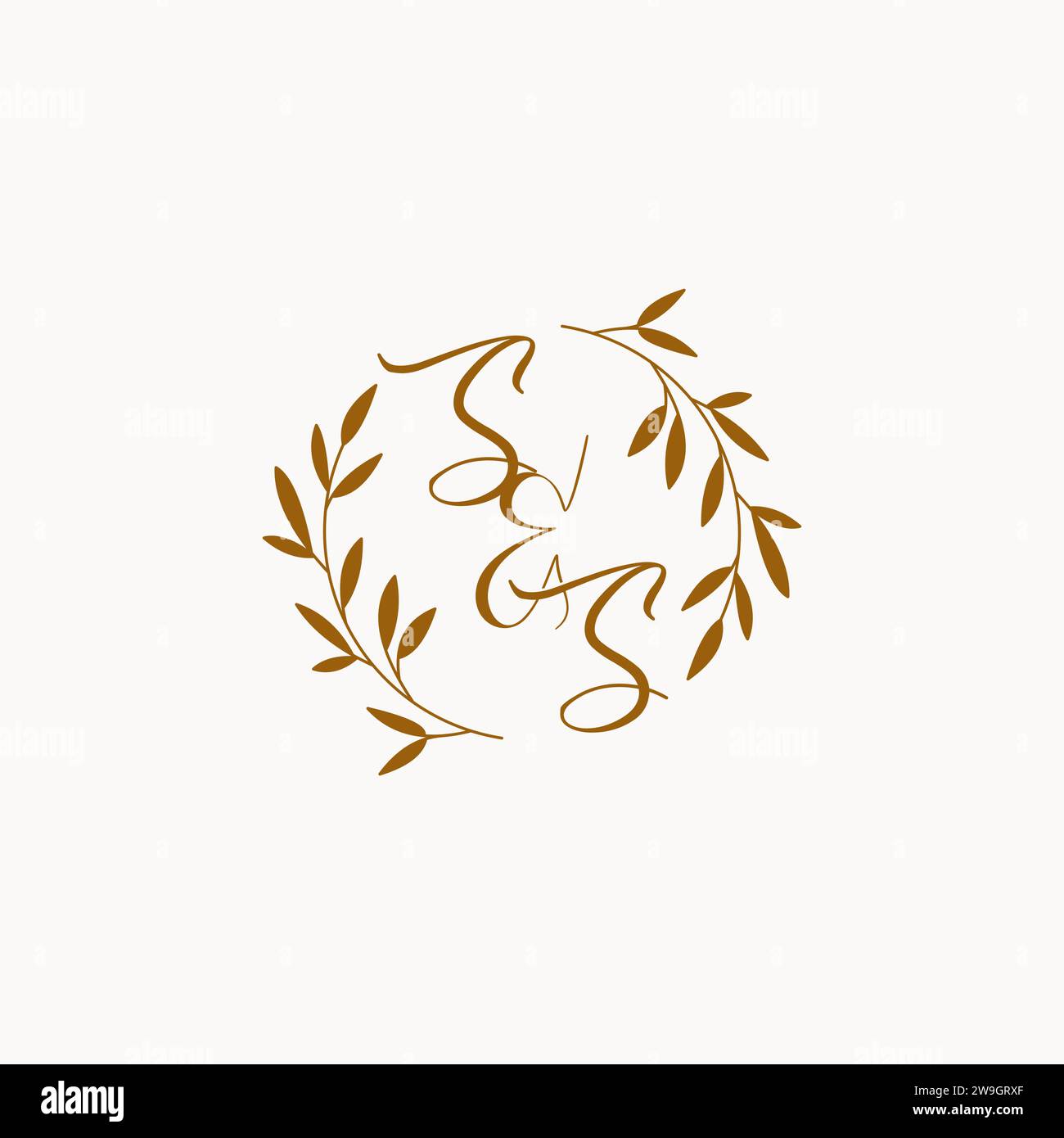SS initial wedding monogram logo design Stock Vector Image & Art - Alamy