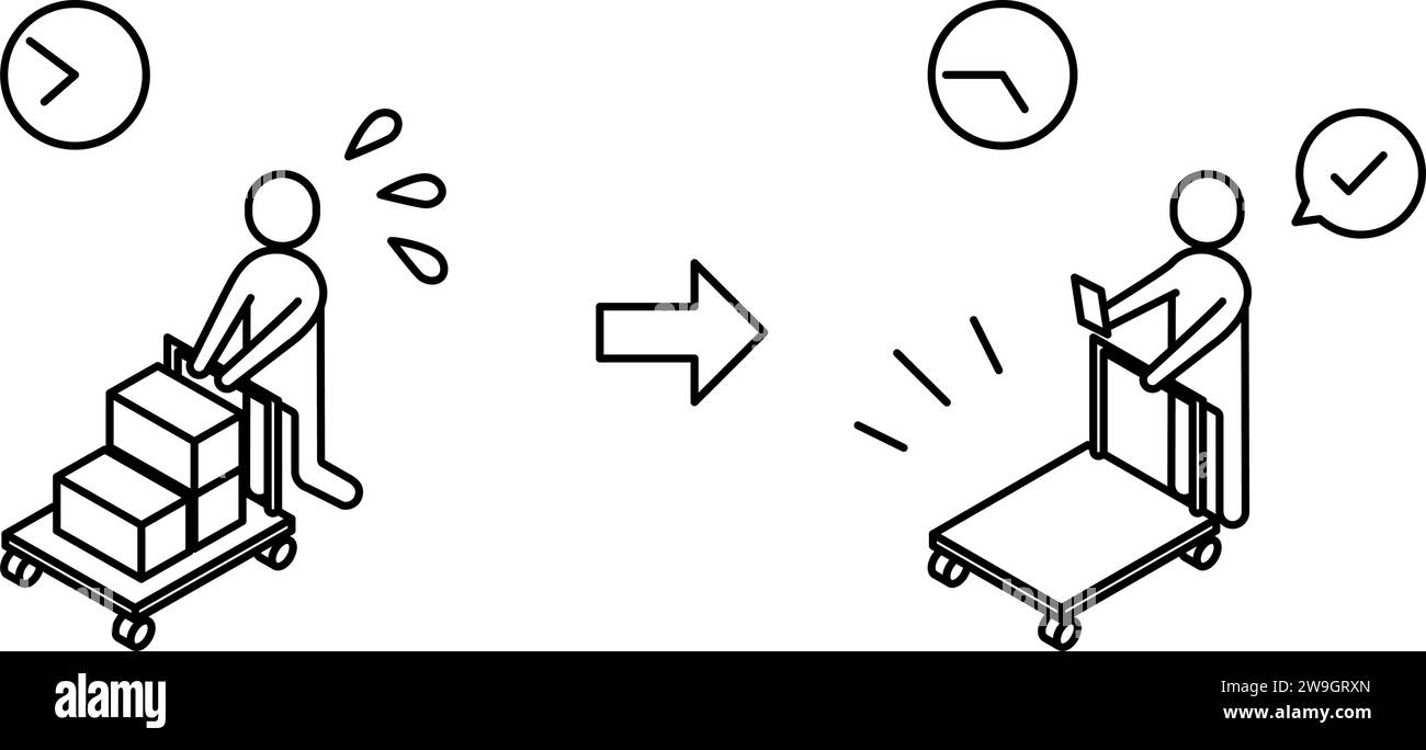 Stick figure illustration factory hi-res stock photography and images ...