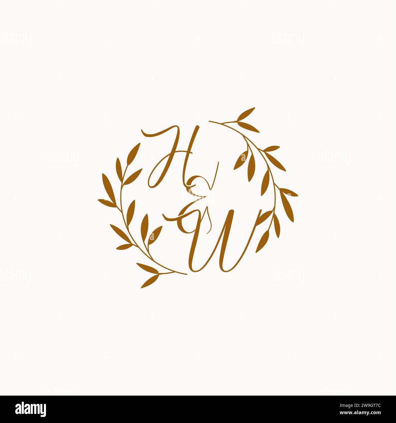 HW initial wedding monogram logo design Stock Vector Image & Art - Alamy