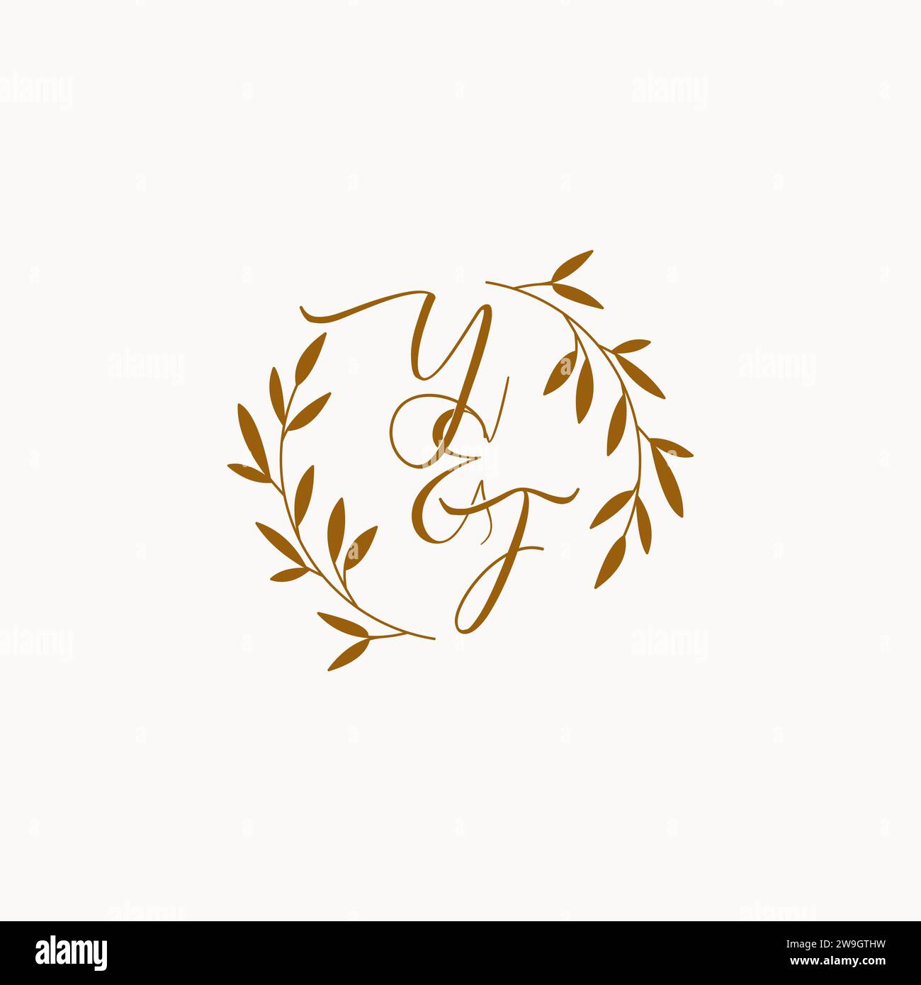 YF initial wedding monogram logo design Stock Vector Image & Art - Alamy