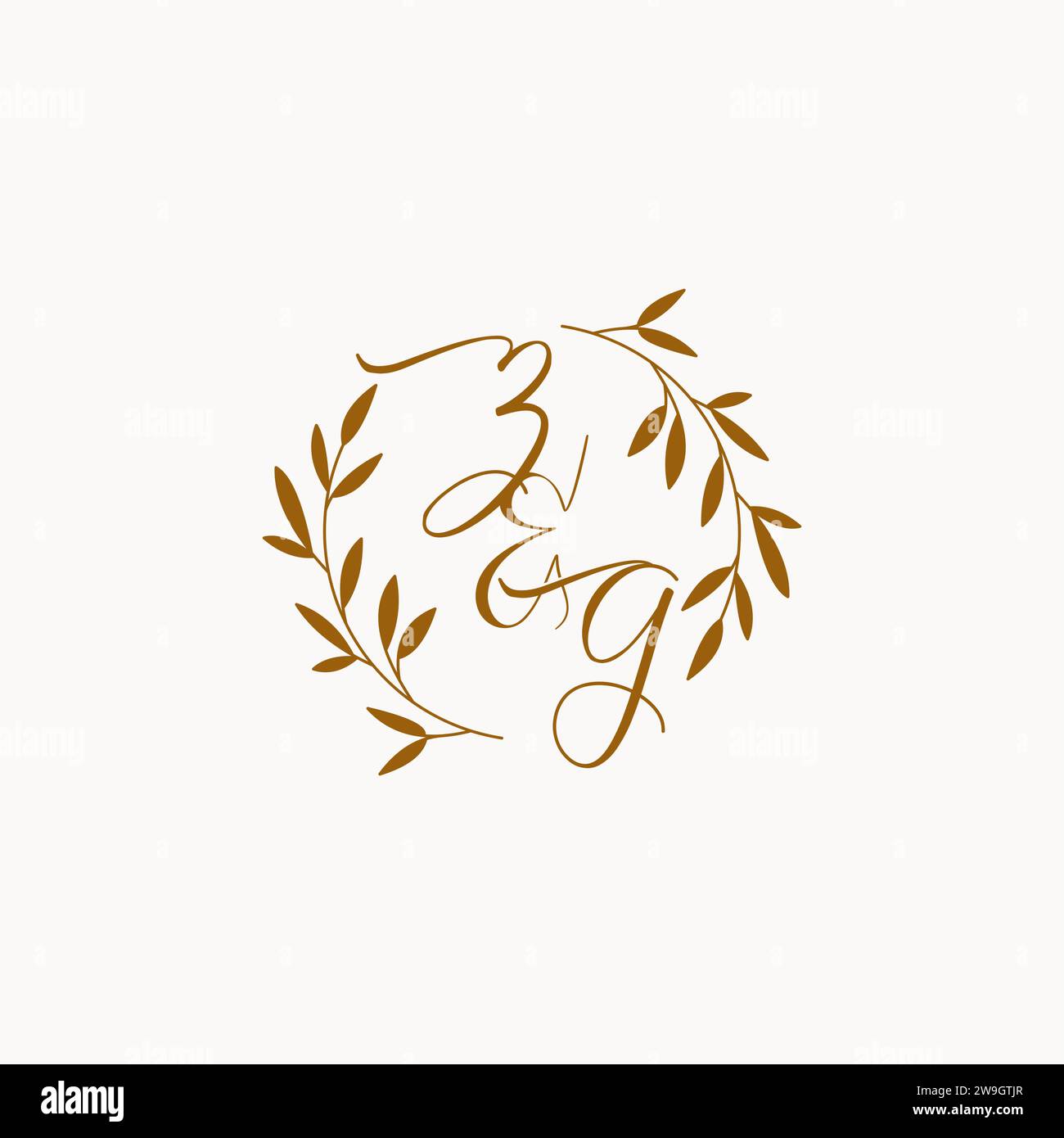 ZG initial wedding monogram logo design Stock Vector Image & Art - Alamy