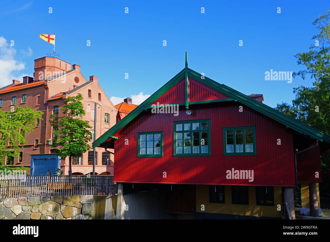 HVITSTEN, NORWAY -1 JUL 2023- View of the Ramme Fjordhotell, a Classic ...