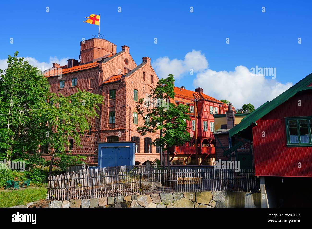 HVITSTEN, NORWAY -1 JUL 2023- View of the Ramme Fjordhotell, a Classic ...