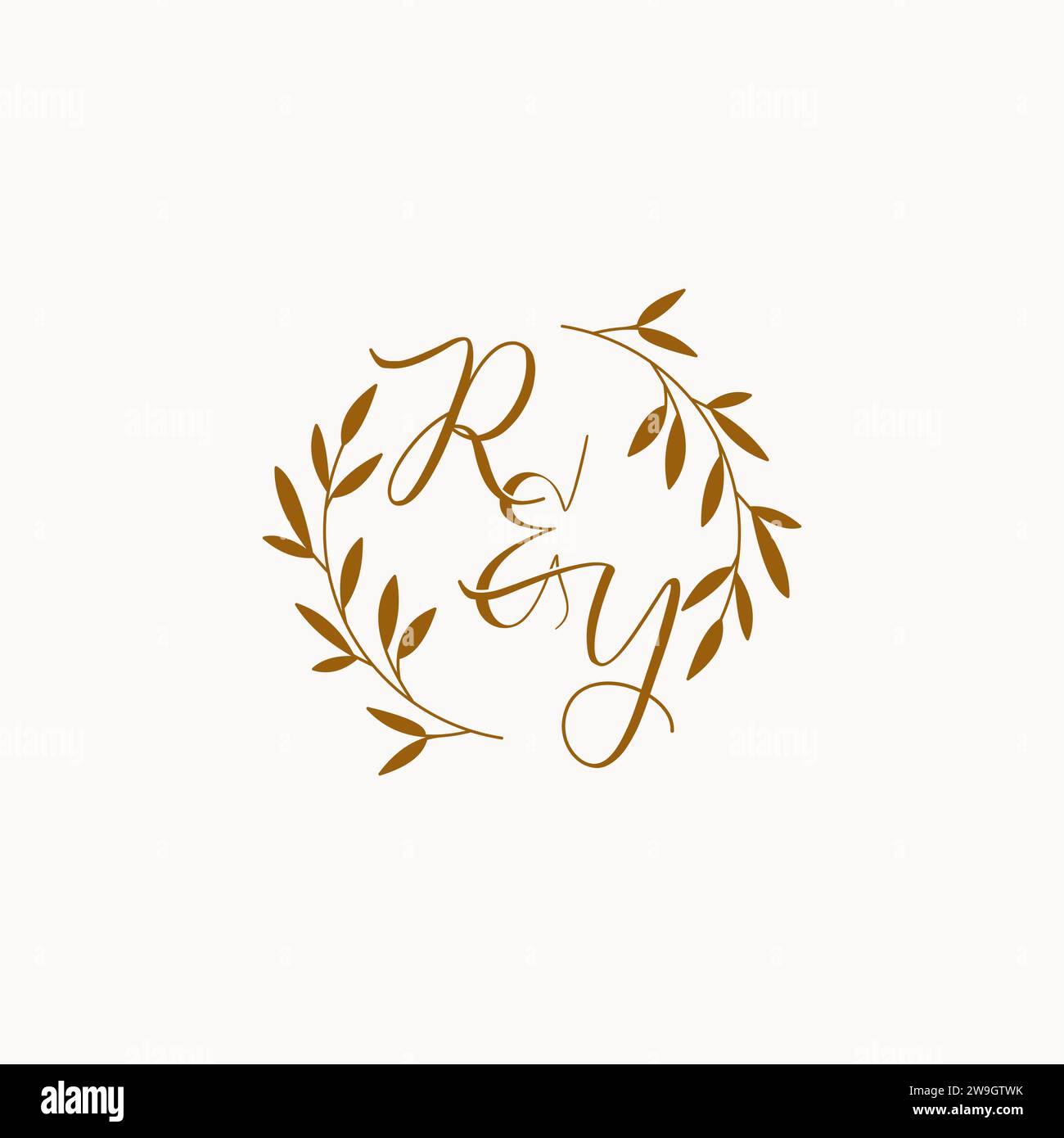 RY initial wedding monogram logo design Stock Vector Image & Art - Alamy
