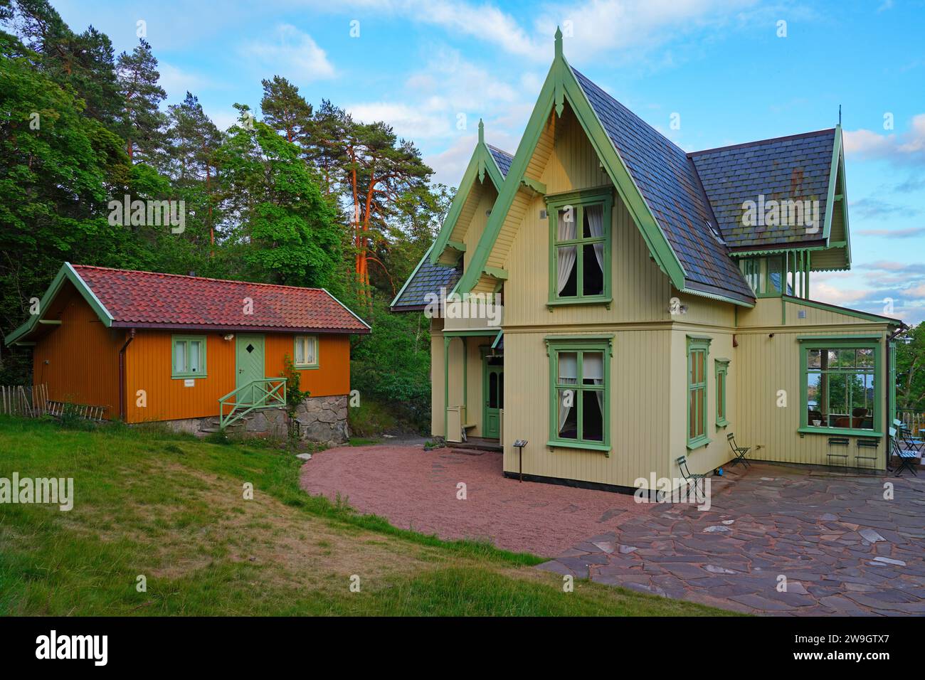 HVITSTEN, NORWAY -2 JUL 2023- View of the Edvard Munch Villa Ramme ...
